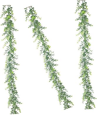 Soimiss K&uuml;nstliche Eukalyptus Pflanzen Ranke Aus Verschlei&szlig;festem Material 1,8m H&auml;ngendes Wanddekor Fr&uuml;hlingsdeko F&uuml;r Haushalt Hochzeit