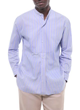 Fursac Chemise &agrave; col grand-p&egrave;re en coton - Taille L - Homme