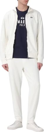 La Martina Homme, Sport, Blanc, Taille: M Hooded Zip SweaT-shirt