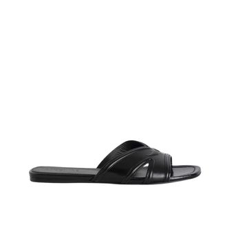 Zadig&Voltaire Femme, Chaussures, Noir, Taille: 40 EU Mules en cuir effet vintage avec embossage signature ail&eacute;e