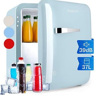 Klarstein Klarstein Mini Frigo et Congelateur de Chambre de 32L, Snacks, Boissons, Petit Frigo Top Silencieux, Mini Bar, Petit Réfrigérateur Camping, Mini Frigo