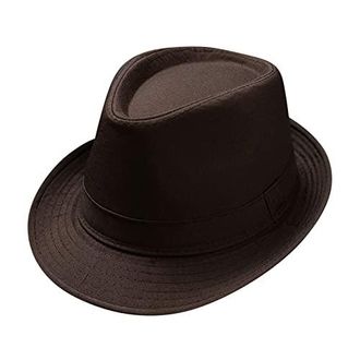 Generic Cocila Hommes Et Femmes Maillot Unisexe Britannique Couleur Unie Chapeau De Jazz Soleil Casquette Rouge New (Brown One Size) Bonnet Course a Pied Femm