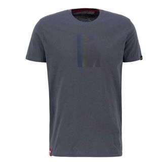 Alpha Industries Rainbow Reflective Label T T-Shirt für Herren Greyblack