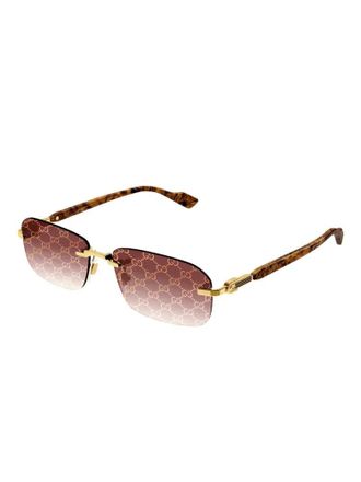 Gucci GG1221S004 GG1221S Rimless Sunglasses - Gold