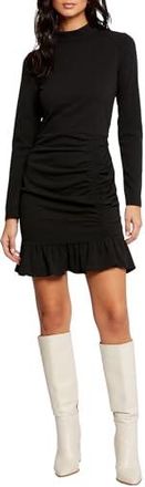 Morgan Robe ajust&eacute;e &agrave; volants et col montant Noir 36