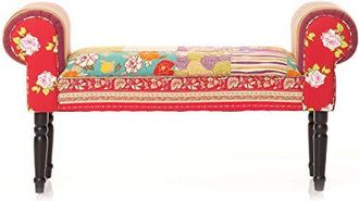 Pajoma 10003 Patchwork Sitzbank Spring, Baumwolle/Schichtholz/Polsterschaum, Höhe 51 cm