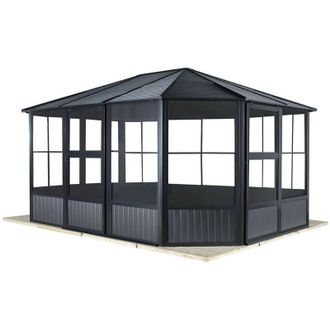 Sojag Sojag Alu Pavillon & Jardin dhiver froid Charleston 1212 Pavillon Hardtop Anthracite 384x384x281 cm