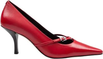 Michael Kors Hohe Schuhe - Selina Red Leather Pumps - Gr. 5_5 - in Rot - f&uuml;r Damen