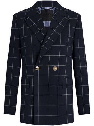 Liu Jo blazer crois&eacute; &agrave; carreaux - Bleu
