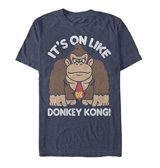 Nintendo Fist Pump T-Shirt, Navy HTR, L Homme