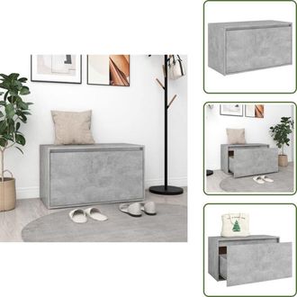 vidaXL Vidaxl - Banc dentr&eacute;e 80x40x45 cm Gris b&eacute;ton Bois ding&eacute;nierie - Banc Entr&eacute;e - Banc Coffre - Meuble Rangement - Banc Design - Mobilier Int&eacute;rieur