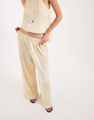 4th & Reckless Plissierte Hose in Zitronengelb mit weitem Schnitt, Kombiteil