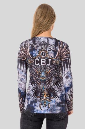 Cipo & Baxx Sweatshirt LONG SLEEVE T-SHIRT (1-tlg) coolen Allover-Print