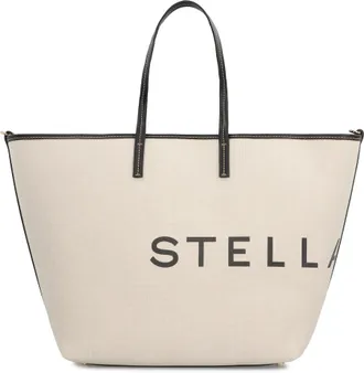 Stella McCartney Womens Ecru Canvas Tote Bag Cotton
