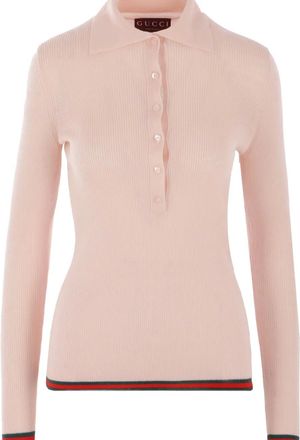 Gucci Gerippter Strickpullover - Rosa