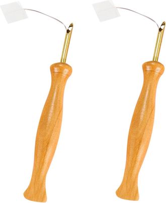 PartyKindom Teiliges Stickerei-Set Mit Ergonomischem Holzgriff Robusten Punchnadeln Und Fadeneinfädlern Für Stricken Filzen Nähen Und DIY Handwerksprojekte