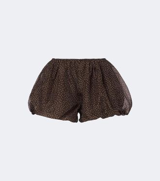 Sir. Short en soie &agrave; pois