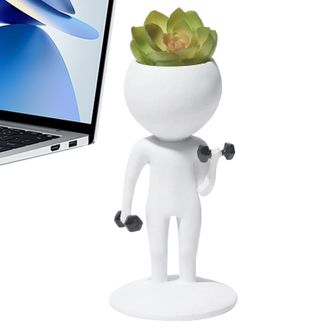 Generico Sukkulenten-Pflanzgefäß | Blumentopf für Sukkulenten | kleine Pflanzgefäße für Sukkulenten | Pflanzgefäße aus Kunstharz in menschlicher Form für Yoga 