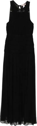 Twinset Femme, Robes, Noir, Taille: 38 FR Longue Robe en Viscose Creponne