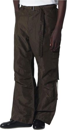sacai Homme, Pantalons, Vert, Taille: M Treated Nylon Twill Pants