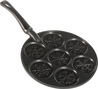 Nordic Ware Pancake Pfanne Schneeflocke Aluminium Schwarz, Durchmesser 26,7cm, NW 01945