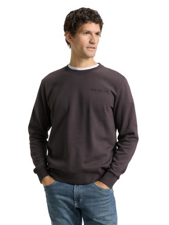 Tom Tailor Herren 1048603 Sweatshirt mit Rundhalsausschnitt, 10899-Tarmac Grey, M