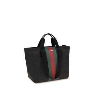 Gucci Mens Black Cotton Shoulder Bag