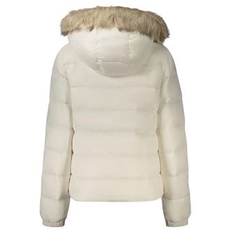 Tommy Hilfiger Removable Faux-Fur Hood Down Jacket - White