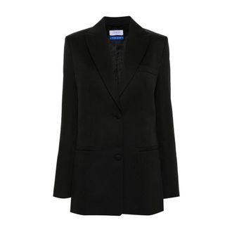 Off-white Einreihiger Blazer aus Schurwolle - - Jackets - Damen - Schwarzk - XS