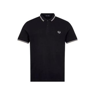 Fred Perry Homme, Tops, Bleu, Taille: 3XL Polo Classique en Coton avec Double Bande