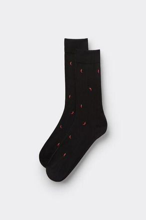 Calzedonia Gemusterte Herrensocken Schwarz