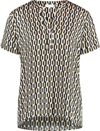 Gerry Weber Damen 965052-31408-7112 Bluse, Camel/Black/Offwh. GRAF.Print, 40