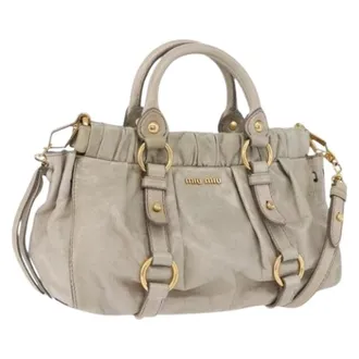 Miu Miu Sac &agrave; main Pre-owned - Femme - Pre-owned - Beige - Taille: ONE Size