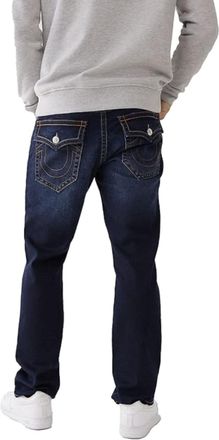 True Religion Herren Gerades Bein Jeans, Dark Wash Muddy Waters, 40W / 32L