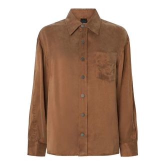 Pinko Pinko, Femme, Blouses et Chemises, Brun, Taille: 36 FR Chemises