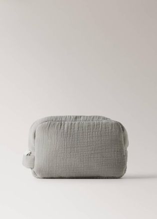 Mango Trousse de toilette enfant en gaze de coton marron moyen - Home - Taille unique - MANGO HOME