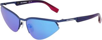 Karl Lagerfeld Blaue Metallsonnenbrille