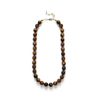 Anni Lu Tiger Eye Ball Halskette - - Accessories - Damen - Braun - ONE SIZE