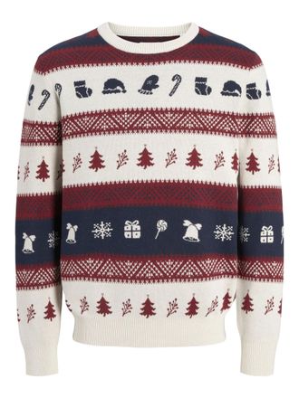 Jack & Jones Jjxmas Snowball Knit Crew Neck