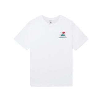 Casablanca Montagne Ondulee Kurzarm-T-Shirt - - Tops - Herren - Wei&szlig; - M