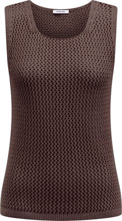 Peter Hahn Stricktop Rundhals-Ausschnitt Peter Hahn braun