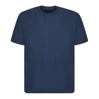 Dell'Oglio Blaues T-Shirt mit Rundhalsausschnitt - - Tops - Herren - Blau - L