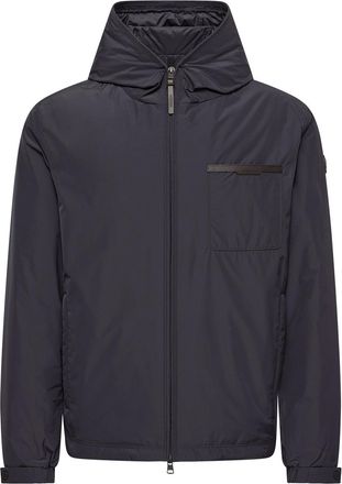 Moncler Moncler Doudoune Courte &Agrave; Capuche Austerin, Homme, Bleu, Taille: 0