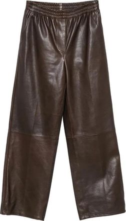 SIMKHAI Pantalon en cuir Corrine - Femme - Pantalons - Brun - Taille: 36 FR