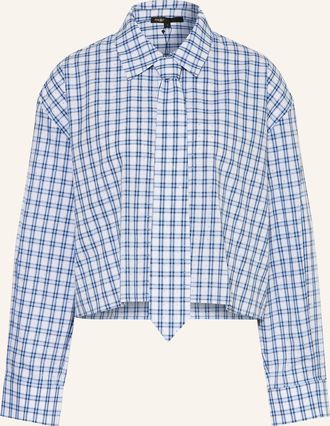 Maje Hemdbluse Mit Schmucksteinen blau