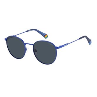 Polaroid unisex, Accessoires, Bleu, Taille: 51 MM Lunettes de soleil en acier inoxydable bleu