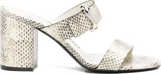 Emporio Armani Femme, Chaussures, Blanc, Taille: 40 EU Mules &agrave; talons