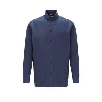 Au Printemps Paris Baumwollhemd - Blau