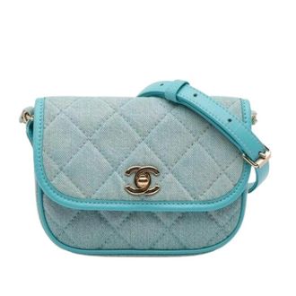 Chanel Pre-owned Quilted Denim Crossbody - - Pre-owned - Damen - Blau - ONE SIZE