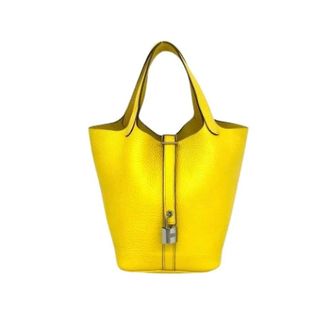 Herm&egrave;s Sac seau vintage doccasion - Femme - Pre-owned - Jaune - Taille: ONE Size